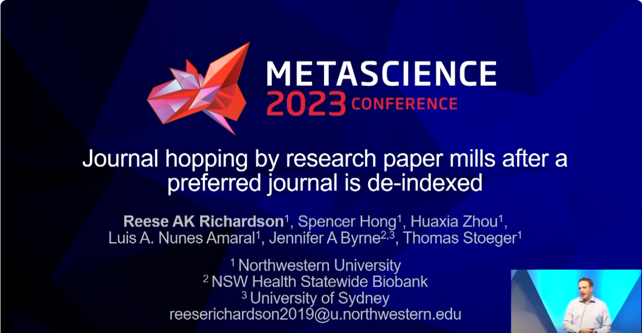 Journal hopping by research paper mills after a preferred journal is de ...